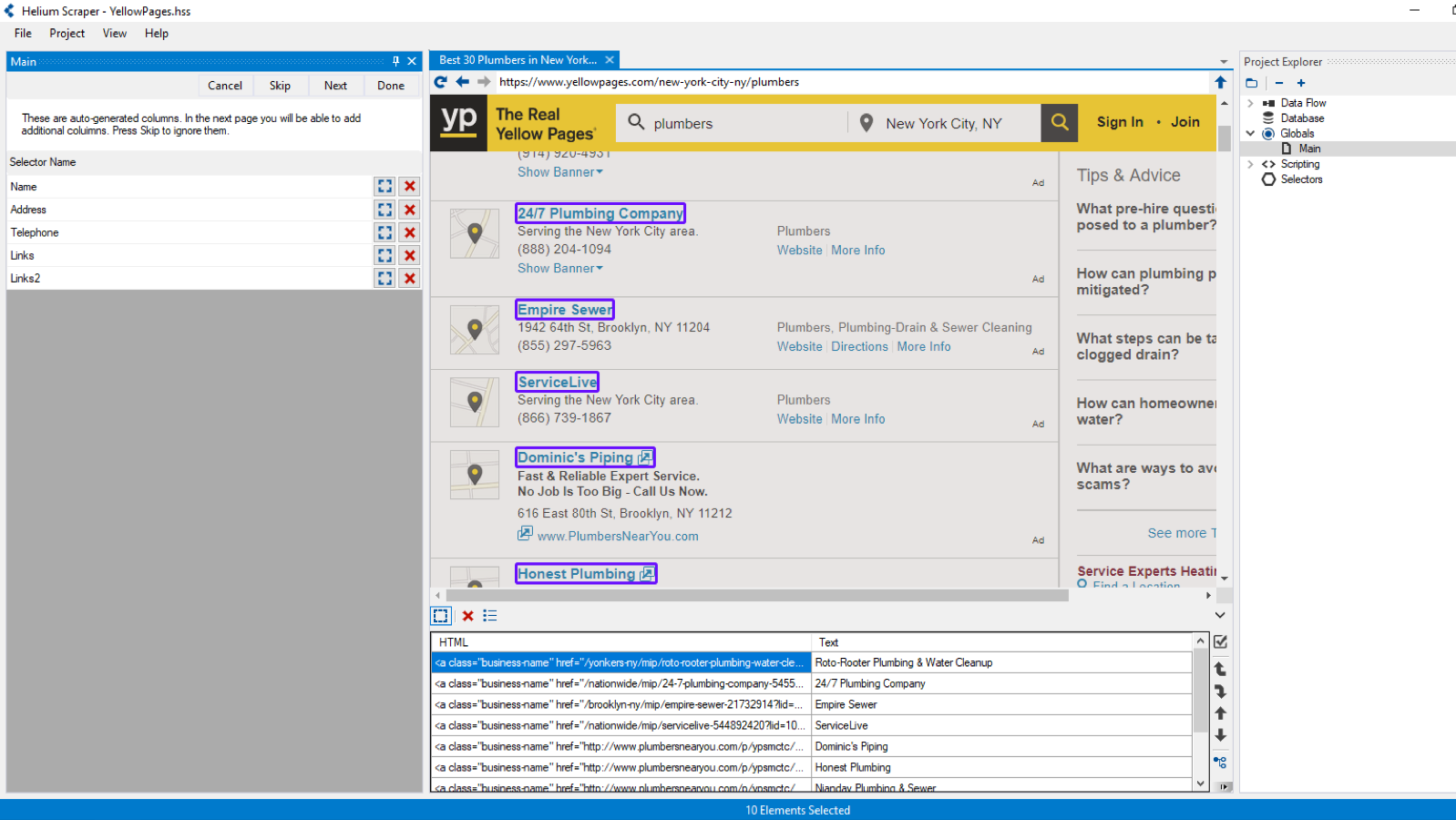 Helium Scraper - BuiltWithDot.Net